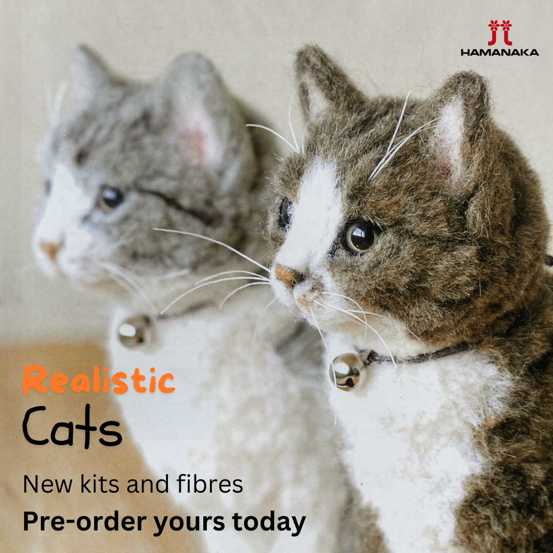 Hamanaka Realistic Needle Felting Kit - Brown Tabby Kijitora H441-645 ...