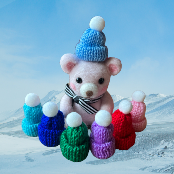 Mini Woolen Bobble Hats | Sweet Pea Dolls UK